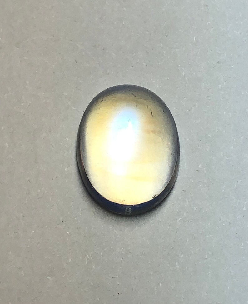Natural Rainbow Moonstone Oval Cabochon | 11x14mm Blue Moonstone ...
