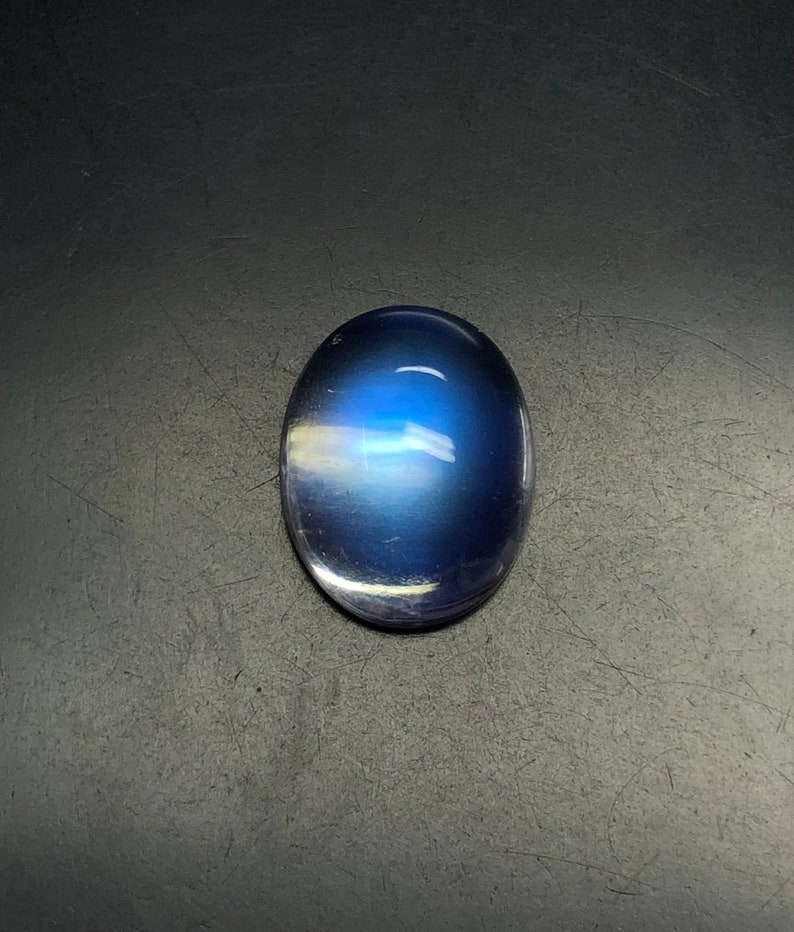 Natural Rainbow Moonstone Oval Cabochon | 11x14mm Blue Moonstone ...