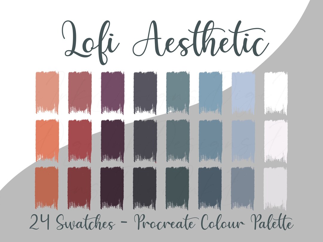 Lofi Aesthetic Colour Palette Procreate Colour Palette Procreate ...