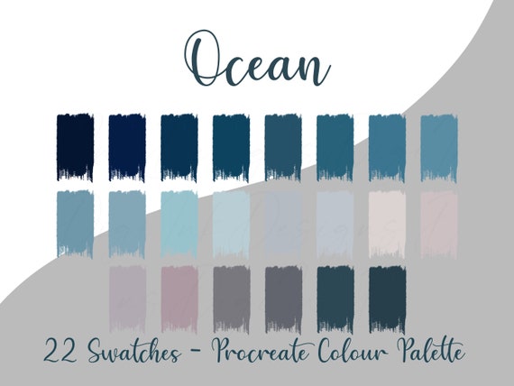 Ocean Inspired Colour Palette Procreate Colour Palette - Etsy