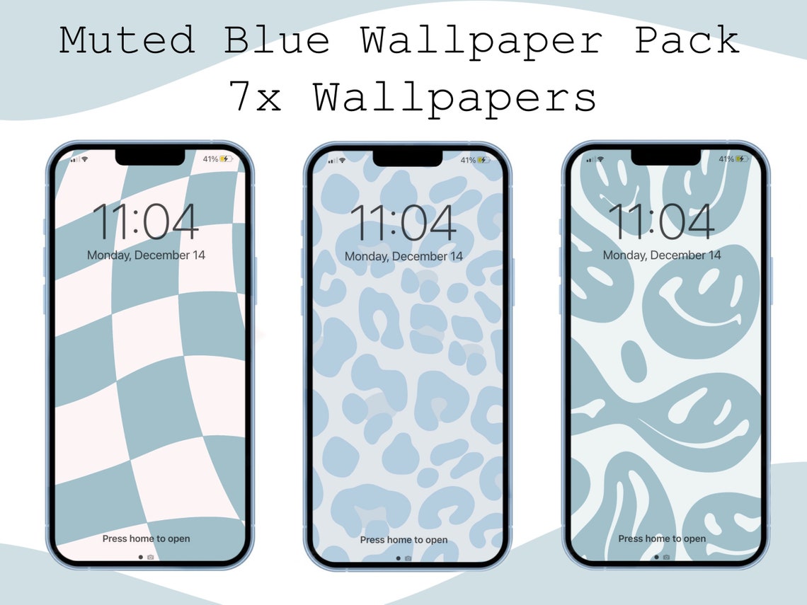 Muted Blue Phone Wallpaper | Aesthetic Ios/android Backgrounds (digital ...