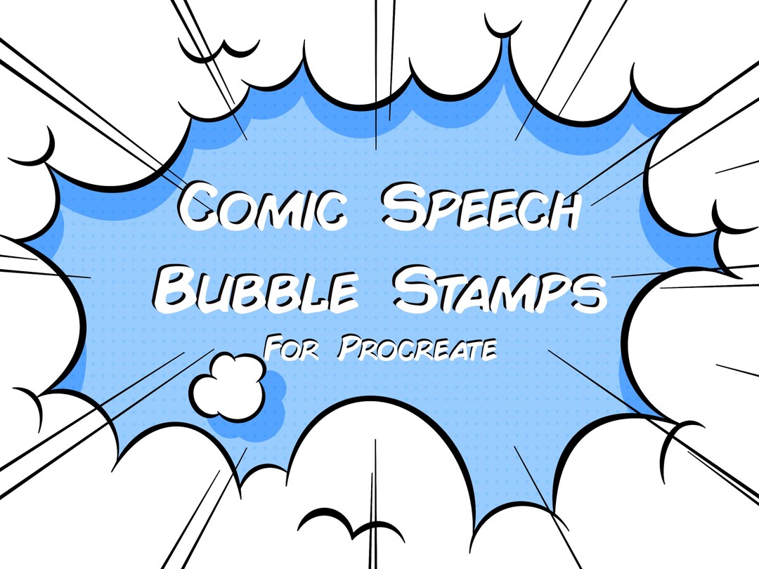 18 Comic Speech Bubble Stamps | Procreate Stamps | Comic Stamps | Manga ...