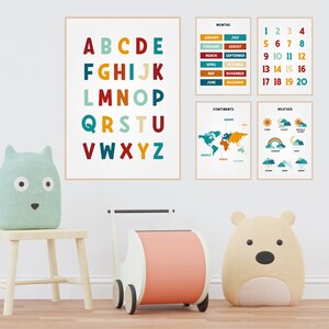 Educational Poster Set of 20 Printable Posters for Children's ...