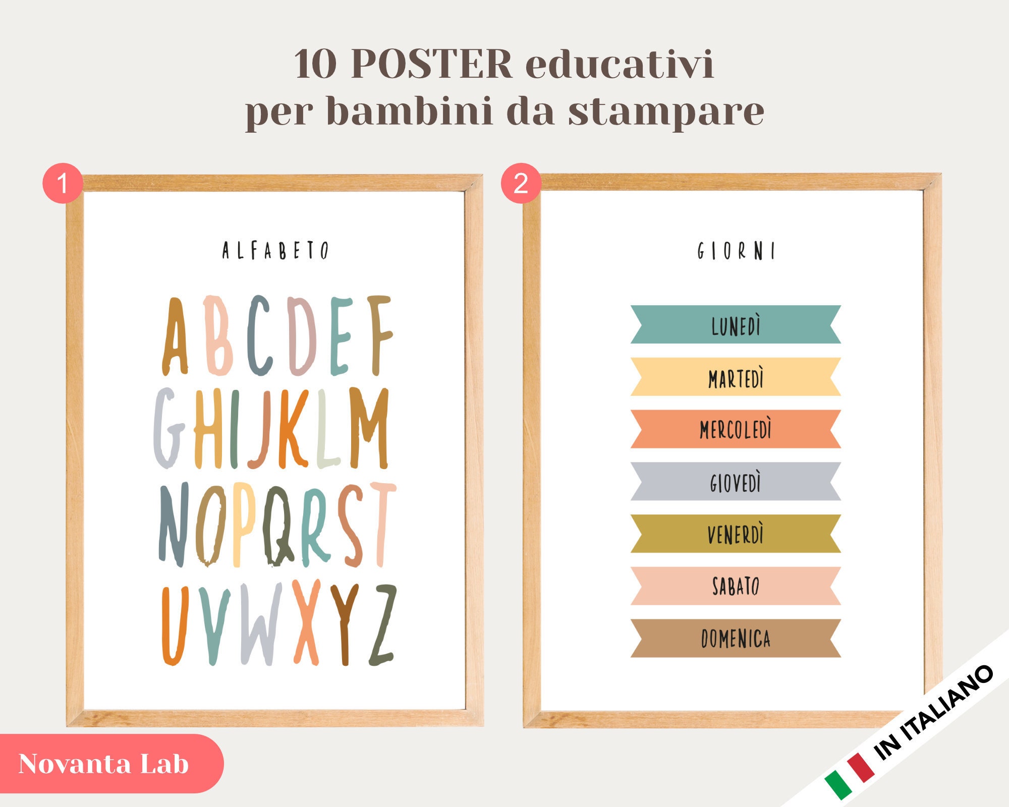 10 Montessori Educational Posters to Print in ITALIAN in PDF Format ...