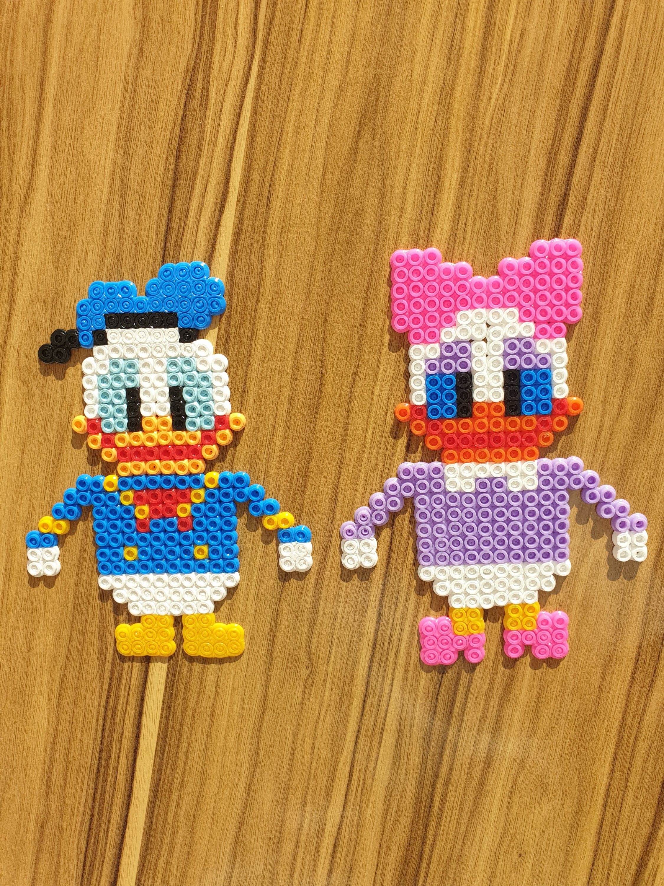 Donald Duck & Daisy Duck Hama Beads, Perler Beads Ornament - Etsy