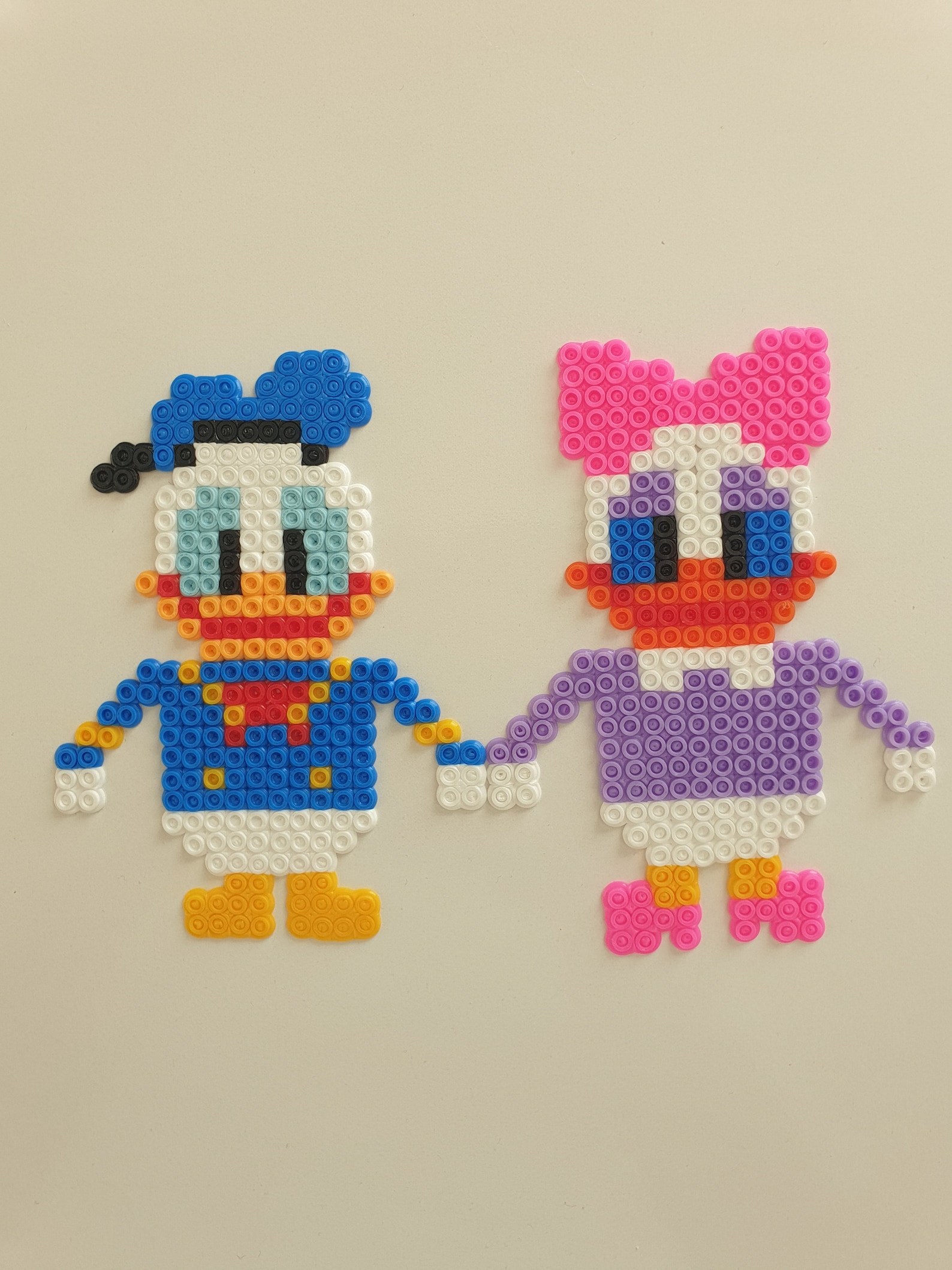 Donald Duck & Daisy Duck Hama Beads Perler Beads Ornament - Etsy Ireland