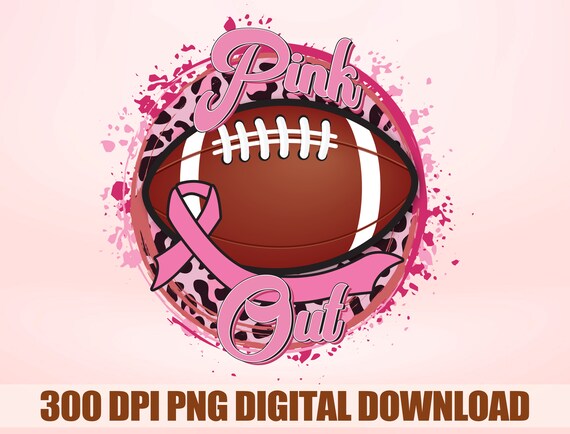Pink Out Png Football Png Pink Ribbon Png Breast Cancer - Etsy UK