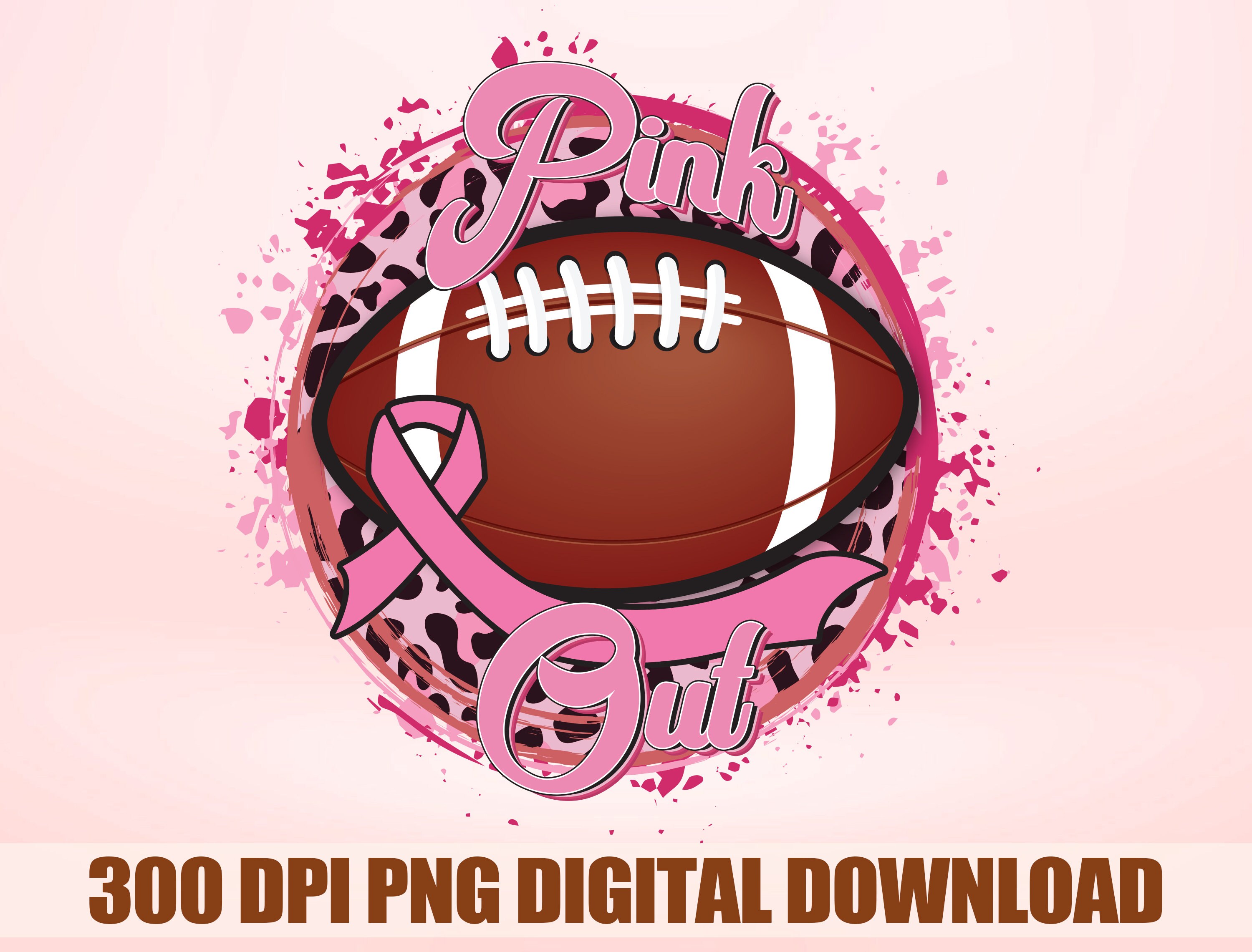 Pink Out Png Football Png Pink Ribbon Png Breast Cancer - Etsy Australia