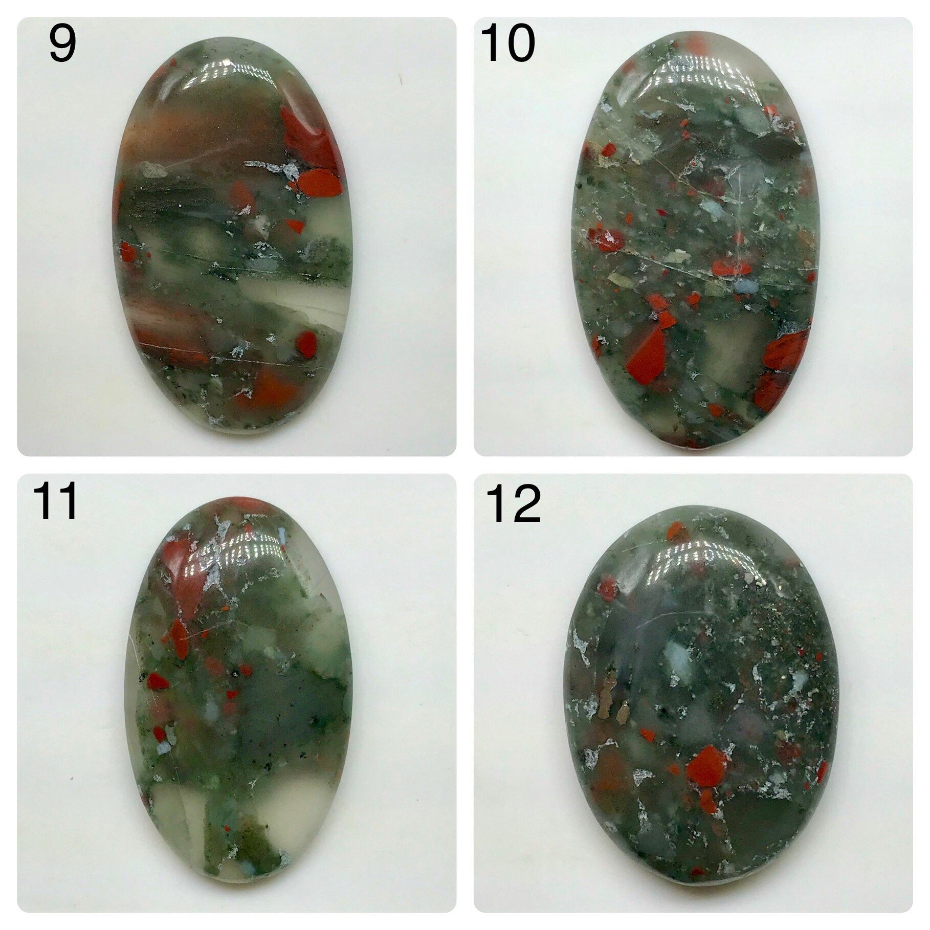 Natural Red Blood Stone Agate Cabochon Loose Gemstone Cut Earrings ...