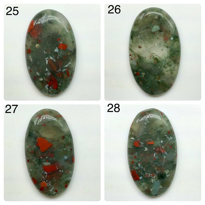 Natural Red Blood Stone Agate Cabochon Loose Gemstone Cut Earrings ...