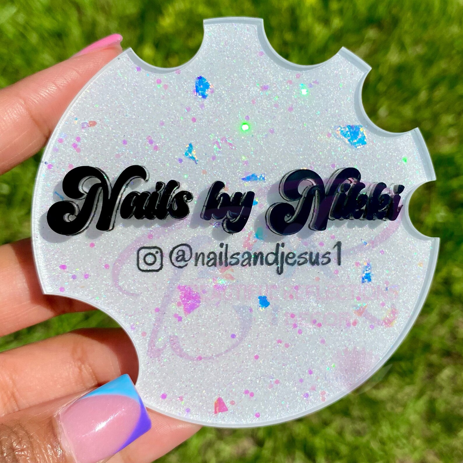 3D Acrylic Nailfie Photo Prop | Nail Tech Gifts | Acrylic Nailfie Disc ...