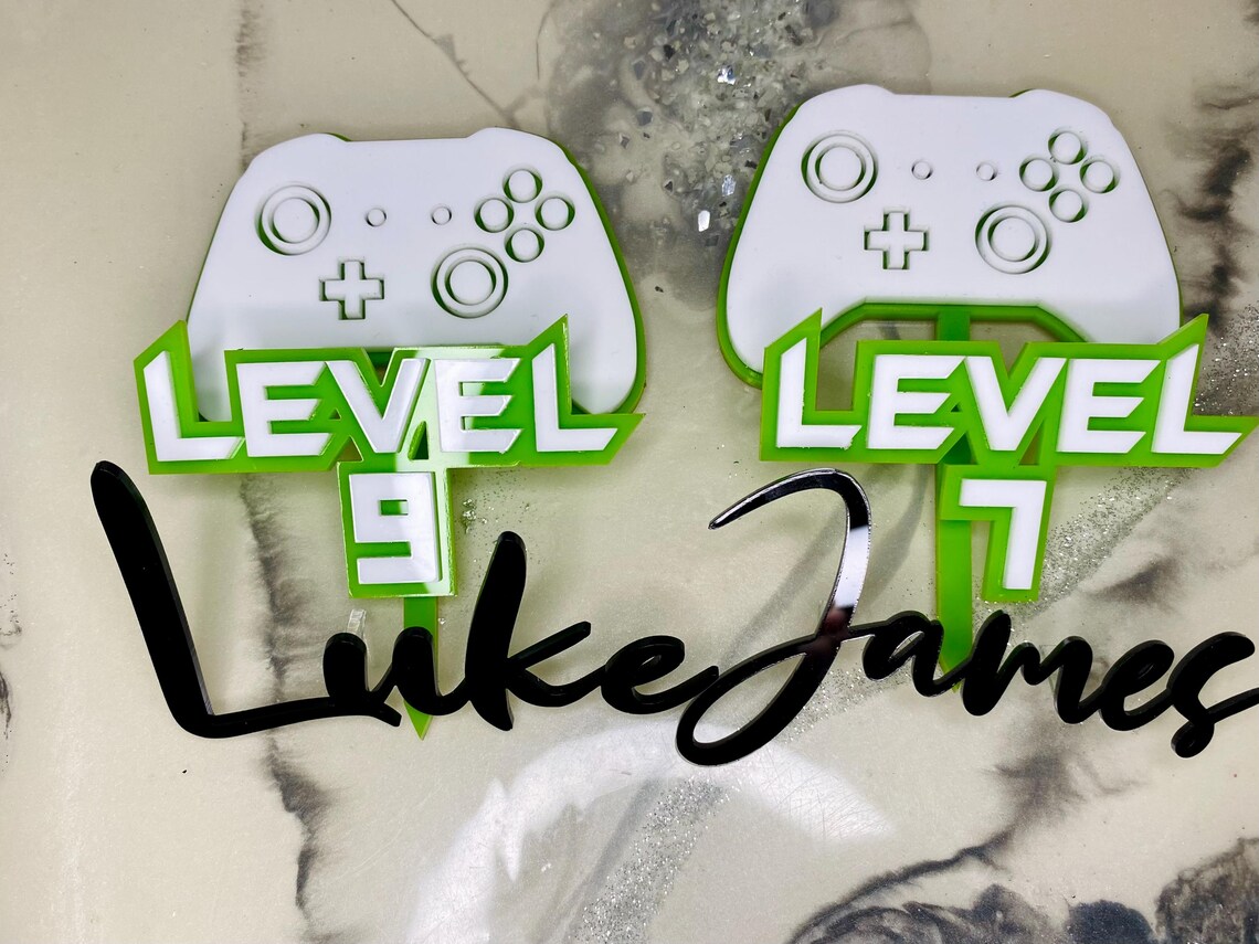 Gamer Cake Topper / Personalized Gaming Birthday Topper / Game ...