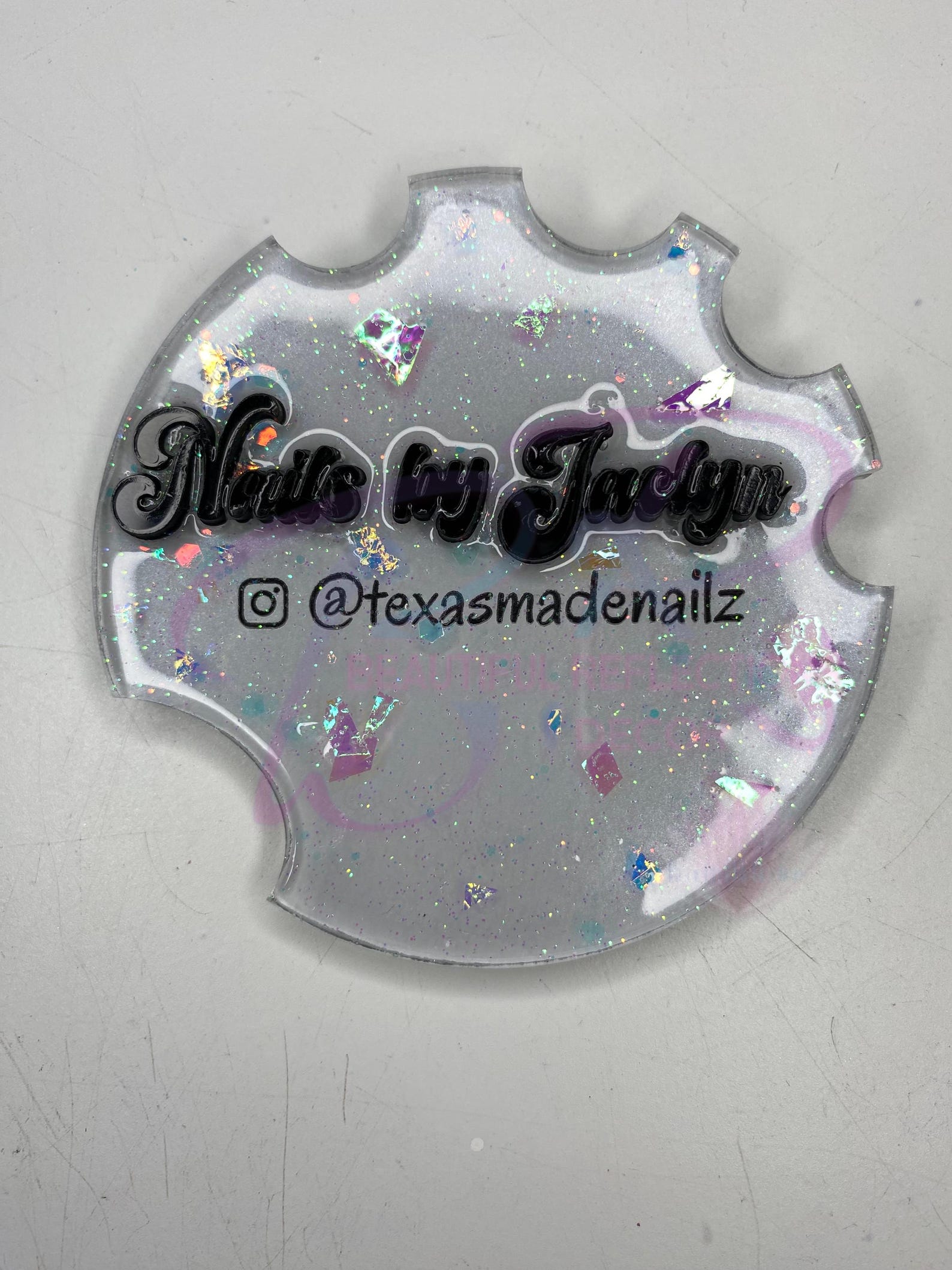 3D Acrylic Nailfie Photo Prop | Nail Tech Gifts | Acrylic Nailfie Disc ...