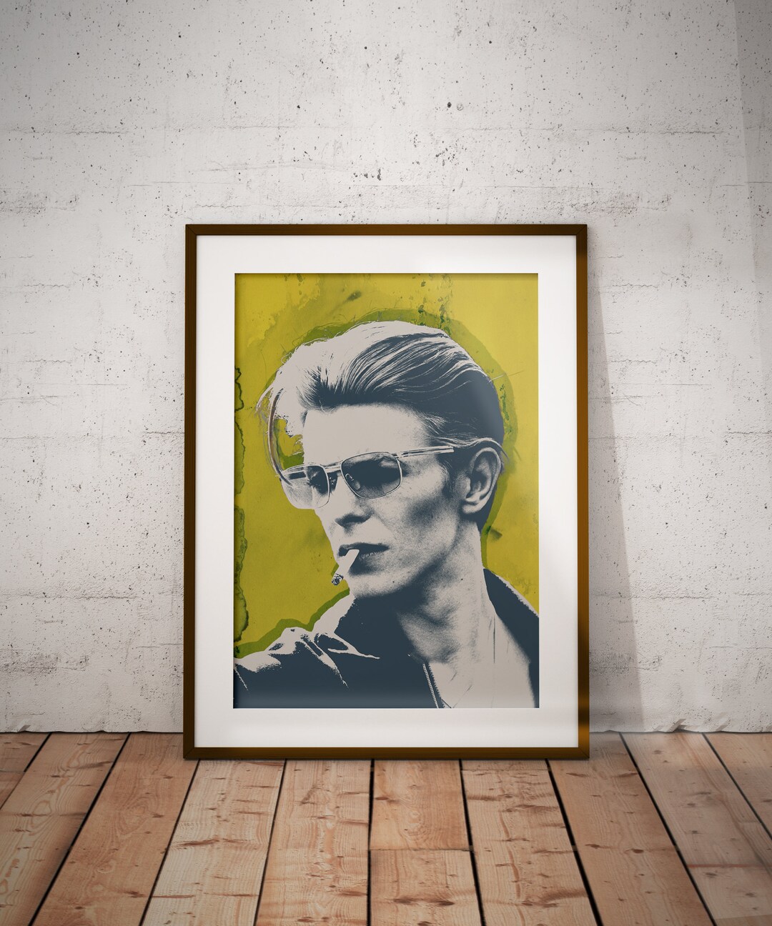 David Bowie With Cigarette Pop Art Print Retro Vintage Pop - Etsy