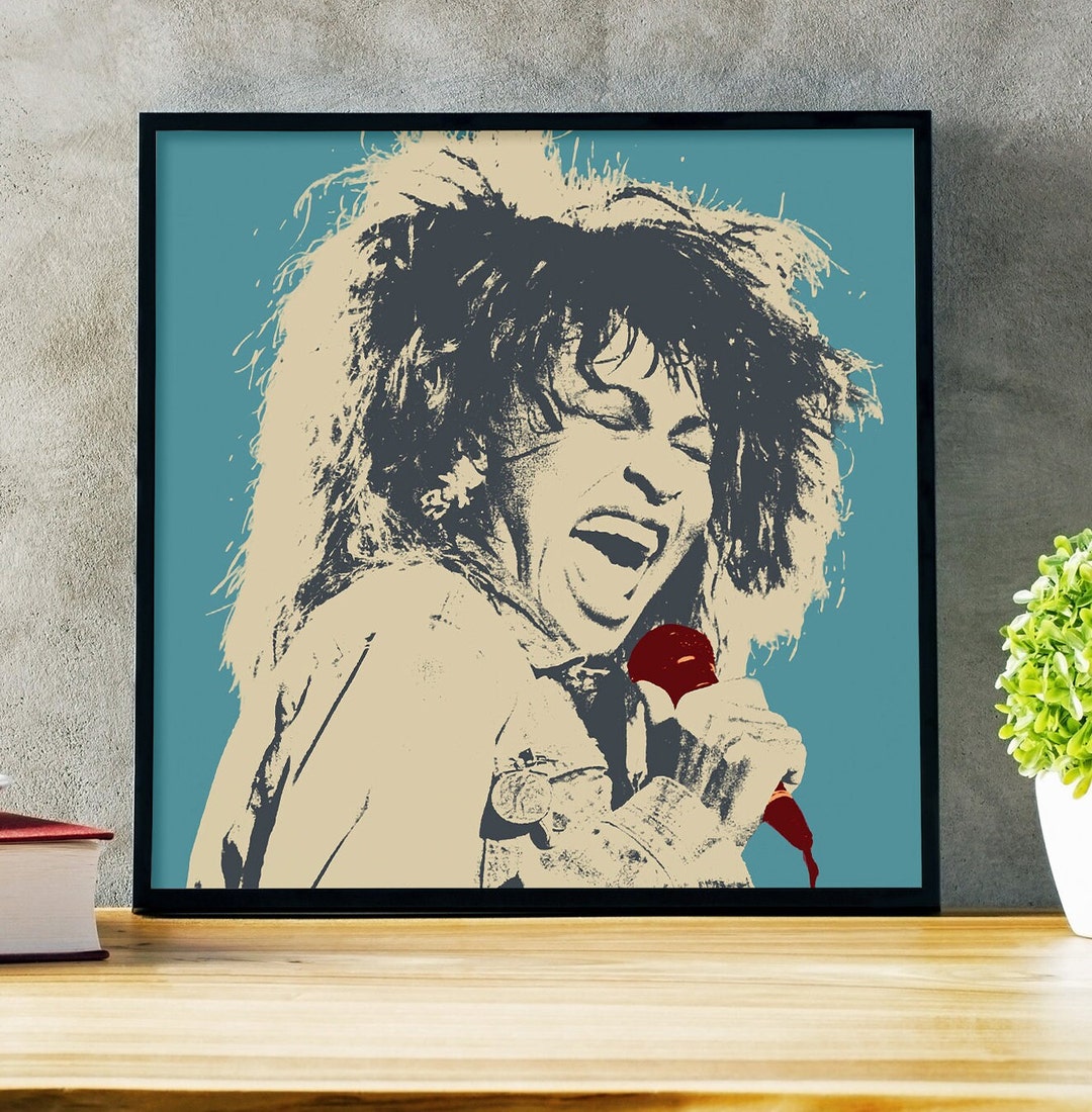 Tina Turner Pop Art Print, Retro Vintage Pop Art Portrait, Music Icon ...