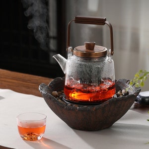 Glass Boiling Tea Pothigh Temperature Resistant Steaming - Etsy