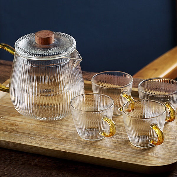 Glass Tea Set - Etsy
