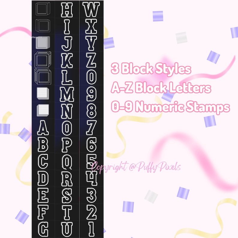 Procreate Toy Block Font Baby Alphabets Numeric Kidcore - Etsy