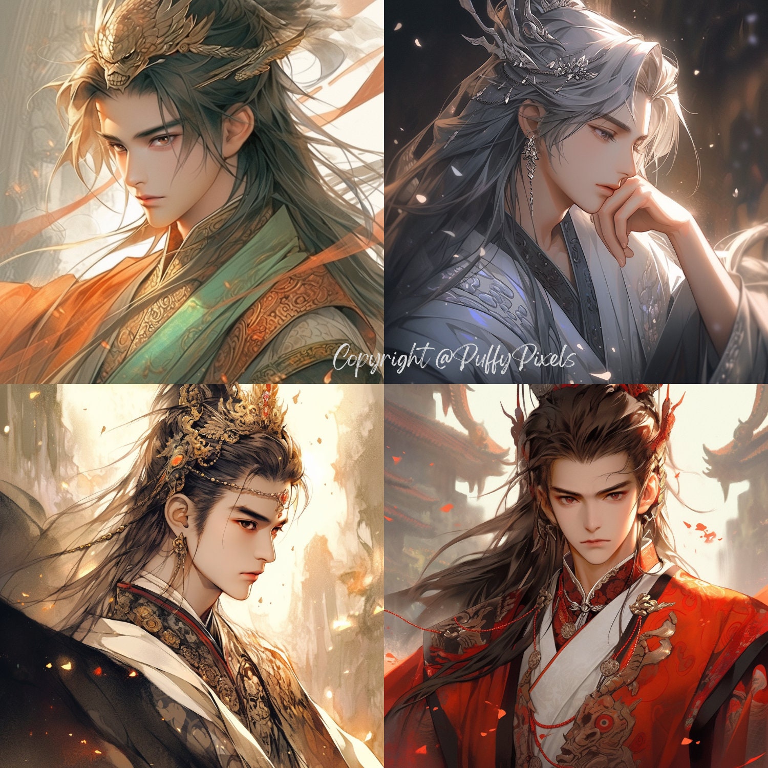 Procreate Male Head Portraits Anime Face Man Brushes Stamps Martial ...