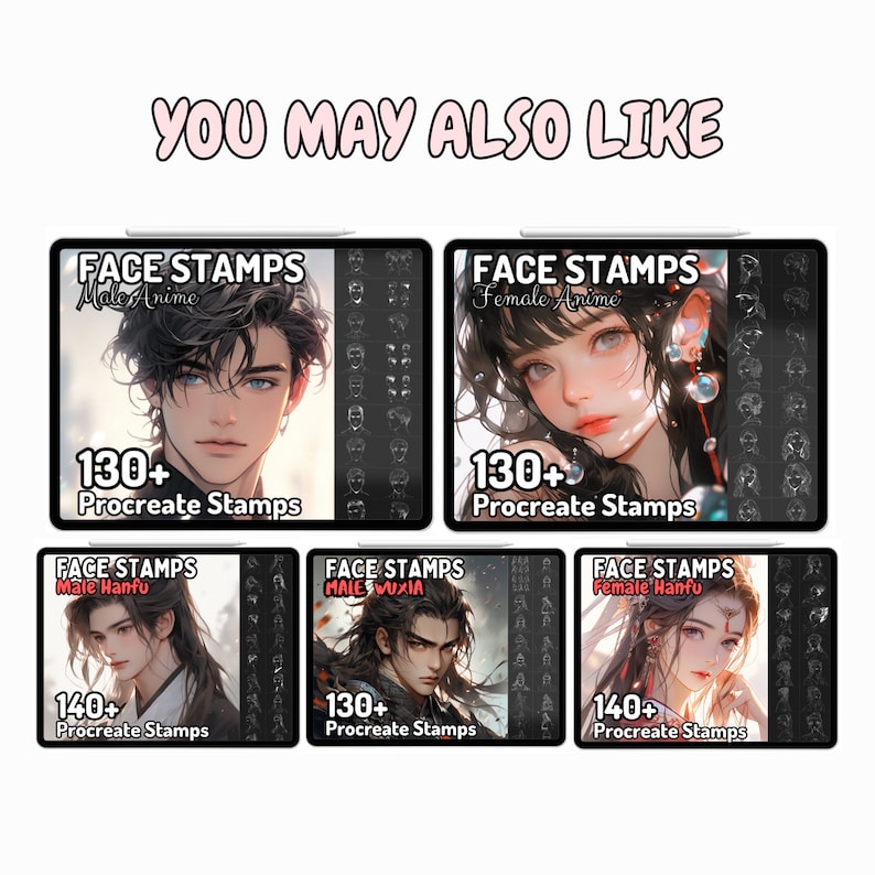 Procreate Anime Face Girl Woman Female Head Brushes Stamps - Etsy Singapore