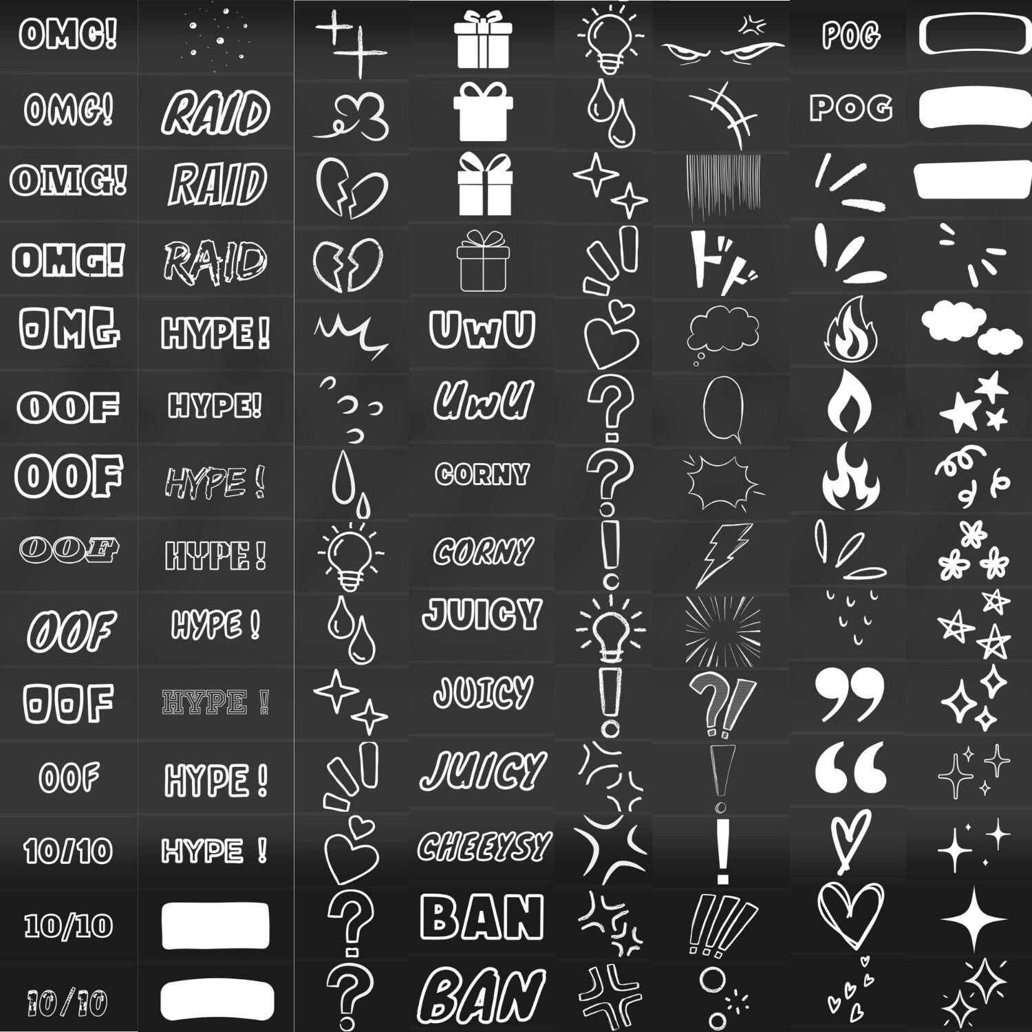 Procreate Emote Deco Decoration Base Twitch Discord Badges Words Symbol ...