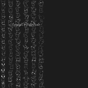 Procreate Bunny Emote Base Twitch Rabbit Discord Badges Cute Doodle Emoji Kawaii Chibi Character ...