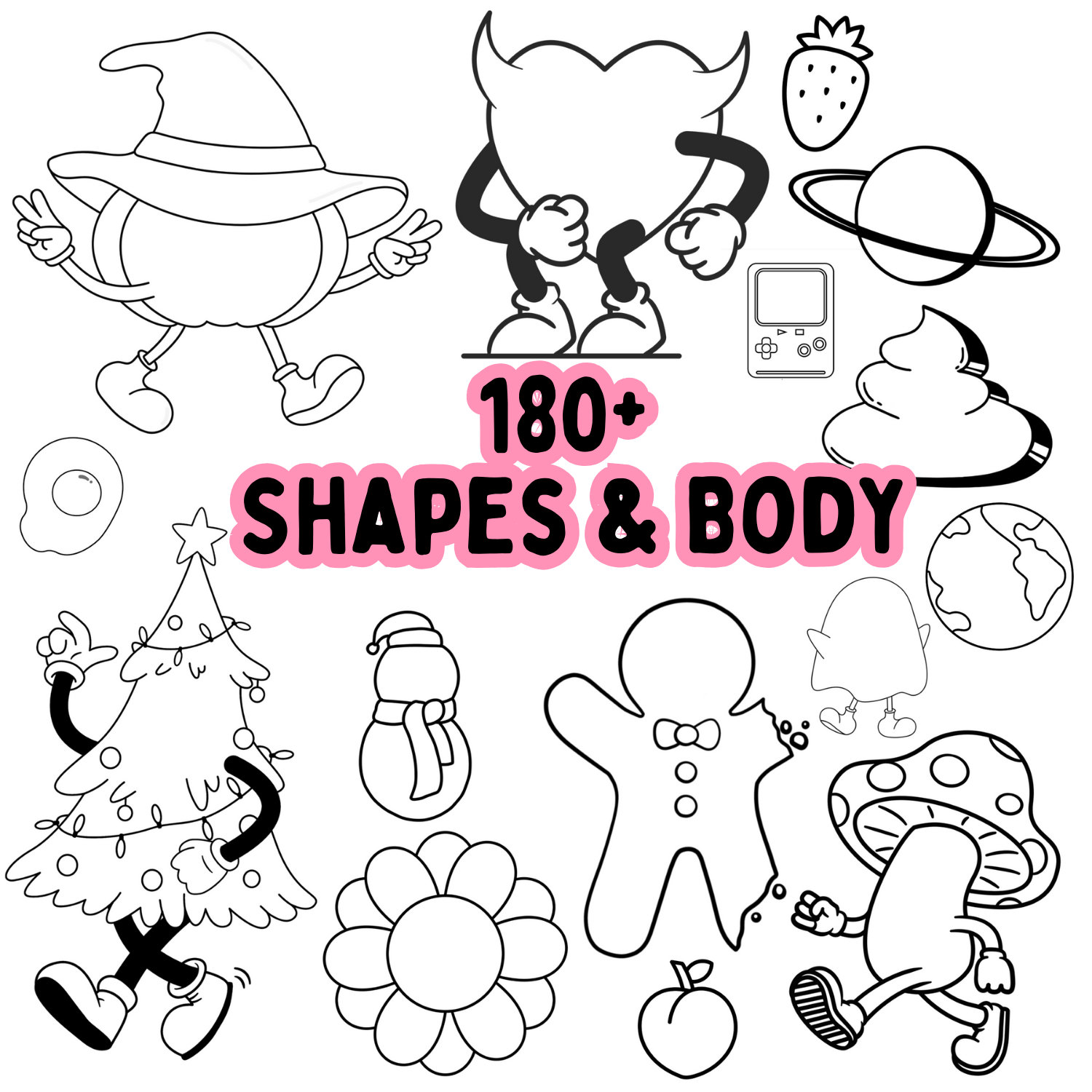 Procreate Retro Cartoon Character Creator Mascot Christmas Holidays ...