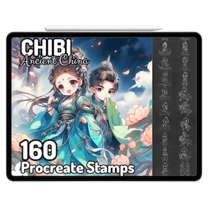 Procreate Chibi Hanfu Ancient Anime Oriental Chinese Wuxia MDZS Fighter ...