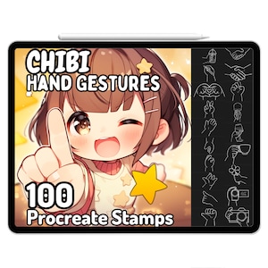 Procreate Chibi Hand Gestures Fingers Kawaii Character Drawing Guide ...