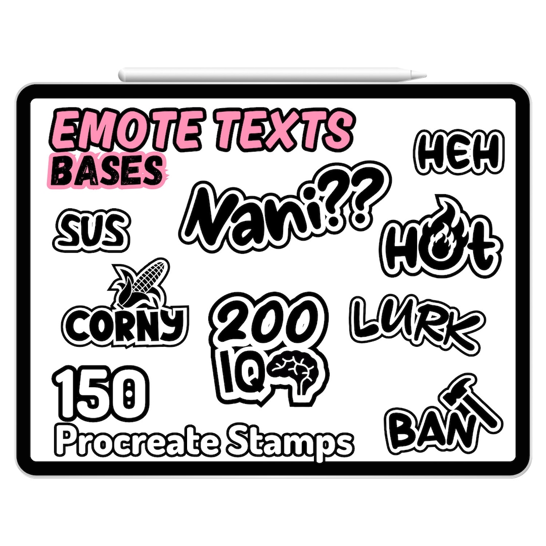 Procreate Emote Texts Base Twitch Discord Badges Creator Megabuck Words ...