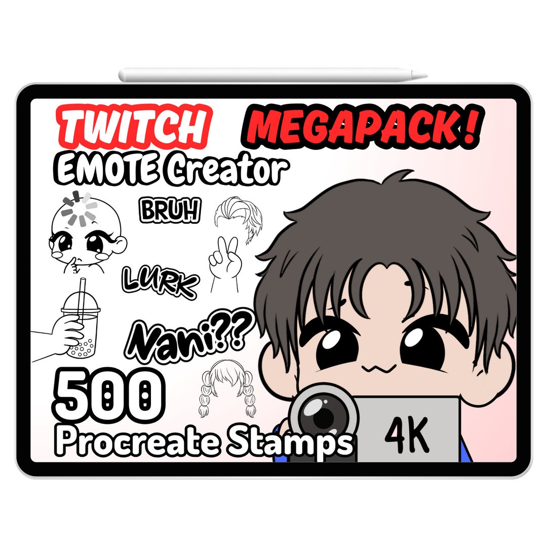 Procreate Twitch Emote Base Discord Badges Chibi Hair Words Memes ...
