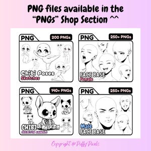 Procreate Anime Face Base Girl Woman Female Head Brushes Stamps ...