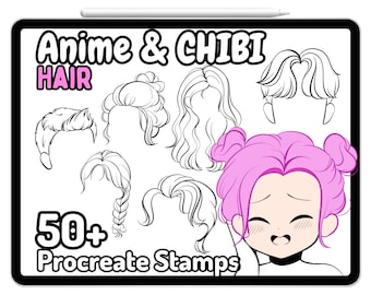 Procreate Emote Base Twitch Discord Badges Chibi Hair Words Symbol ...