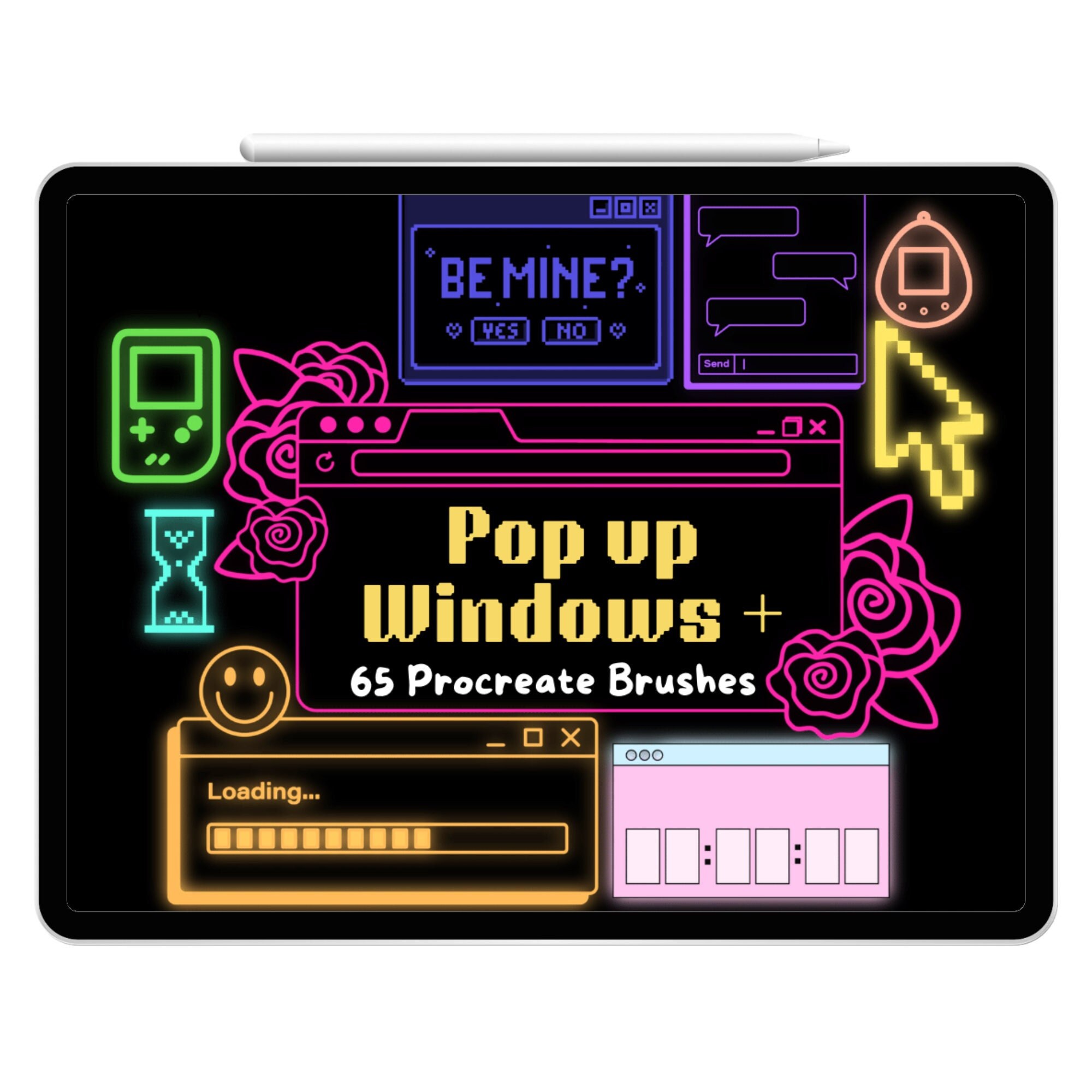 Cyber Y2K Procreate Brushes Stamps Pop up Window Popup Frames - Etsy