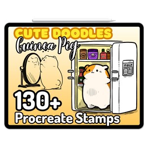 Procreate Brushes Stamps Hamster Cute Guinea Pig Hammy Kawaii Animals ...