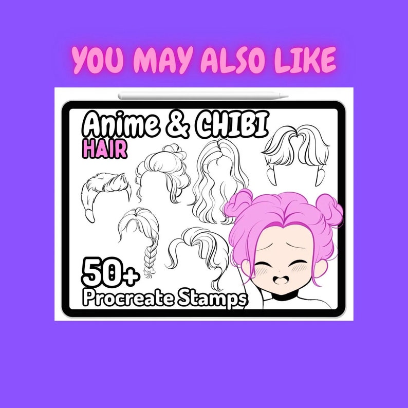Procreate Emote Base Twitch Discord Badges Chibi Hair Words - Etsy ...