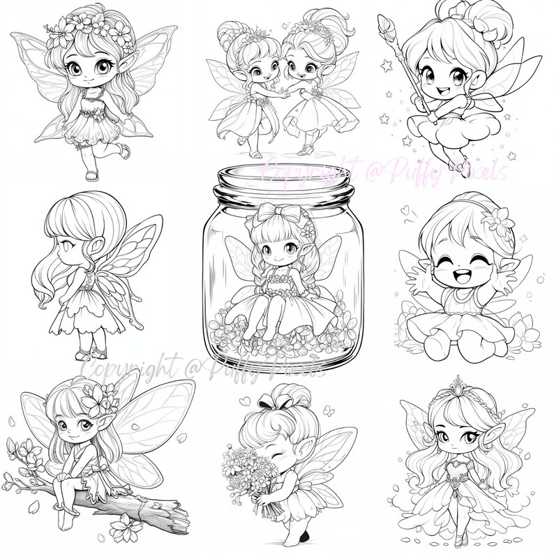Procreate Chibi Fairy Fairies Kawaii Drawing Guide Stamps Brushes ...