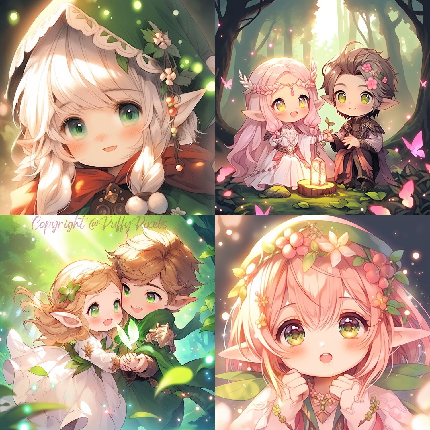 Procreate Chibi Elf Elves Kawaii Drawing Guide Stamps Brushes Anime ...