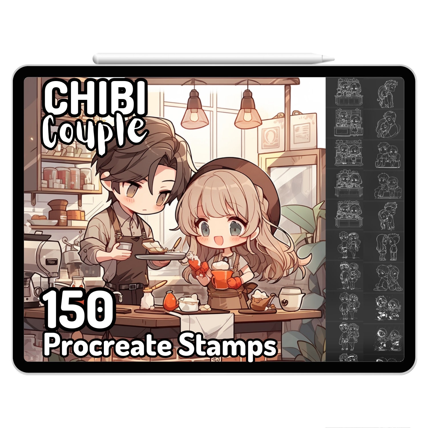 Procreate Chibi Couple Comic Manga Japanese Cute Girl Boy Lovers ...