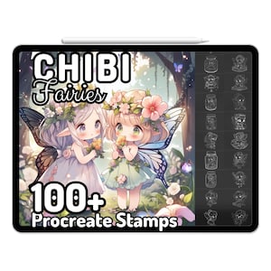 Procreate Chibi Fairy Fairies Kawaii Drawing Guide Stamps Brushes ...