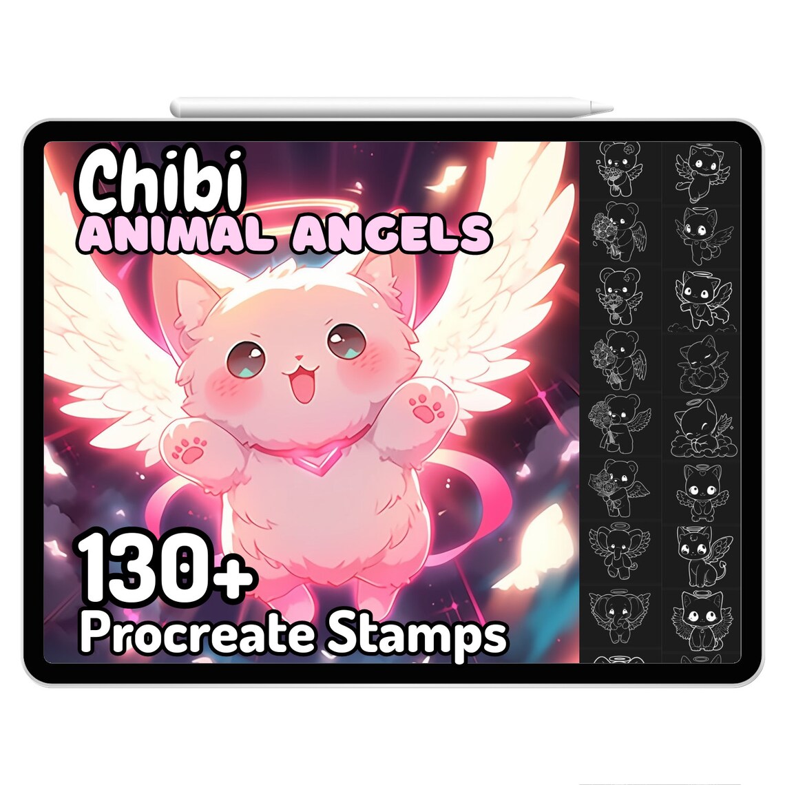 Procreate Chibi Kawaii Animals Angels Pets Cherubs Christmas Kawaii ...