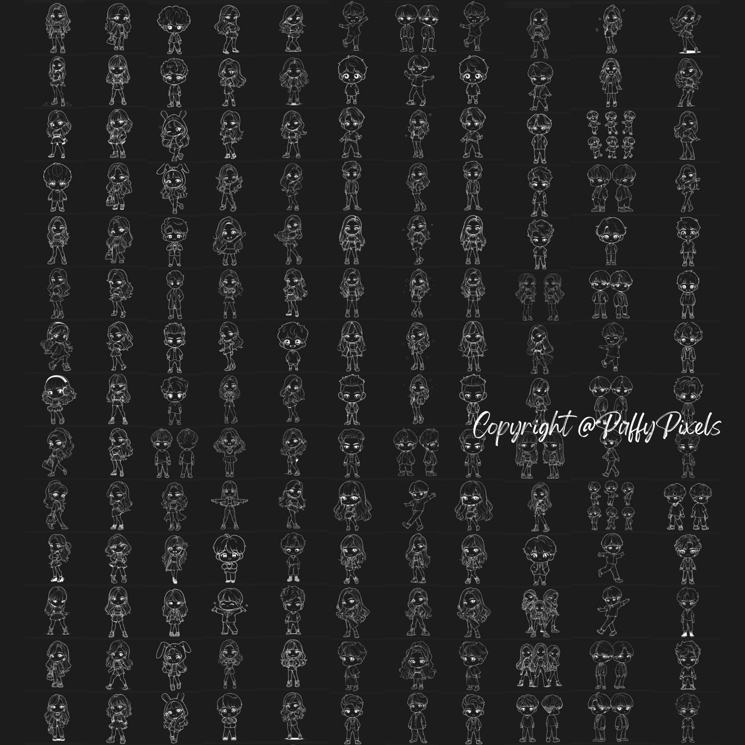 Procreate Chibi Kpop Idol Character Drawing Guide Stamps Brush - Etsy ...