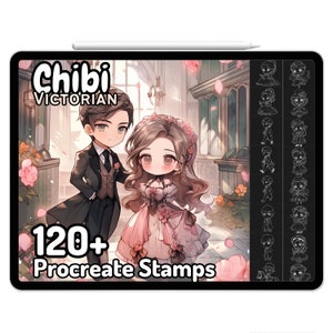 Procreate Chibi Victorian Ancient Drawing Guide Stamps Brush Coloring ...