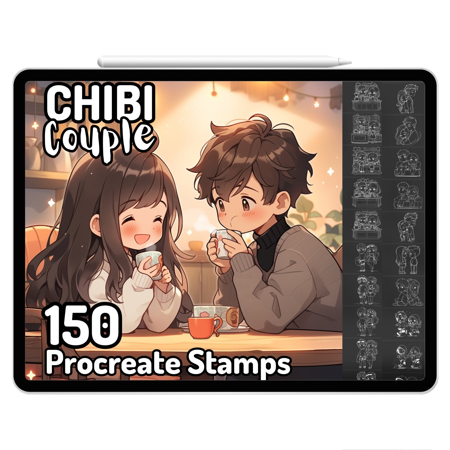 Procreate Chibi Couple Comic Manga Japanese Cute Girl Boy Lovers ...