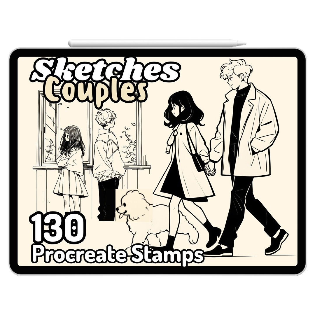 Procreate Couple Lovers Comic Manga Japanese Cute Girl Boy Anime Poses ...