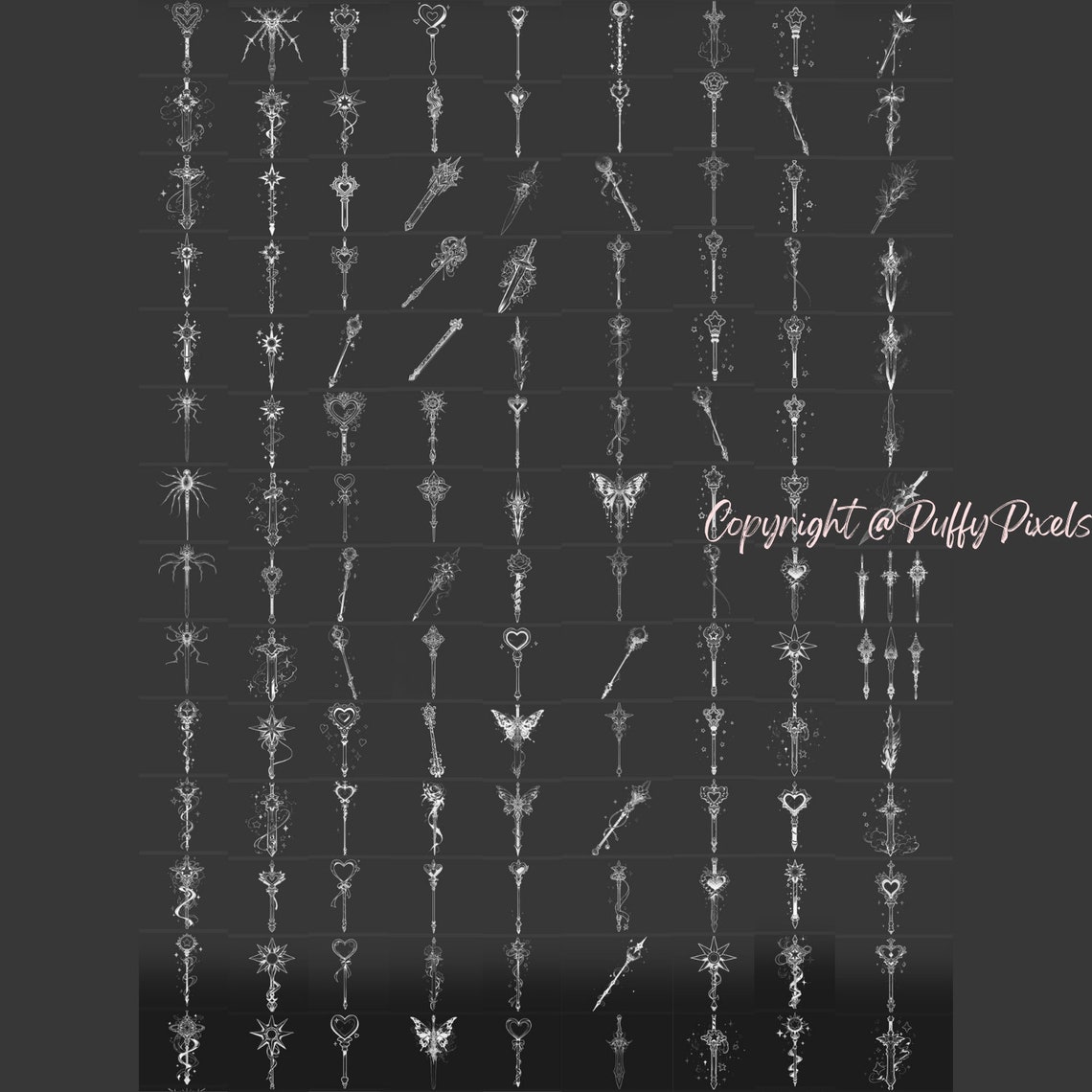 Procreate Magic Weapons Anime Wand Sword Brushes Magical Girls - Etsy