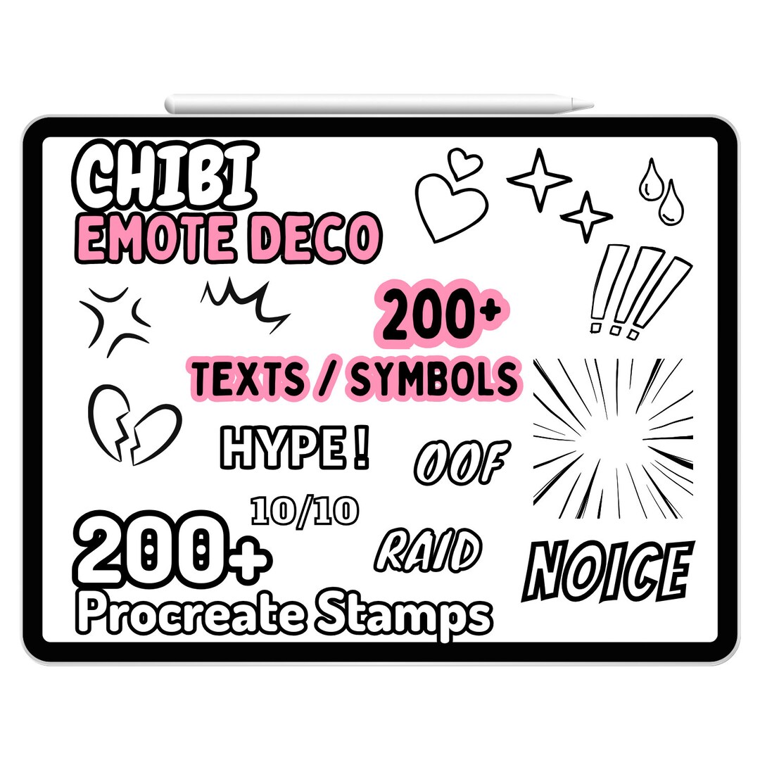 Procreate Emote Deco Decoration Base Twitch Discord Badges Words Symbol ...