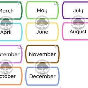 Months Bundle, Printable, Digital Download, PDF, Portrait, Learning ...