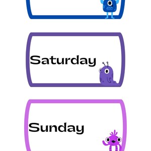 Days of the Week, Printable, Digital Download, PDF, Learning, Education ...