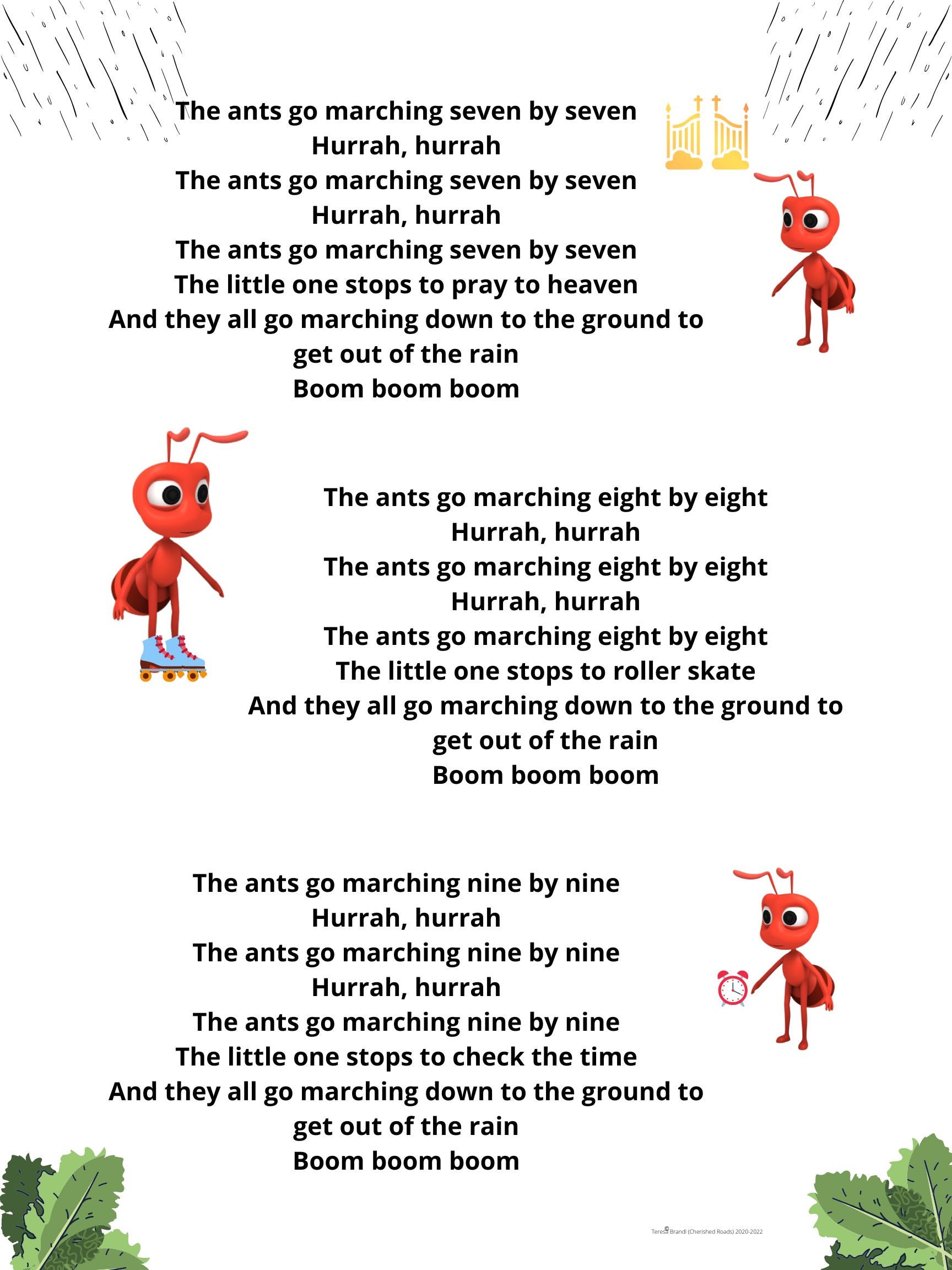 Numbers Rhyme, Poster, Counting, Printable, Digital Download, PDF ...